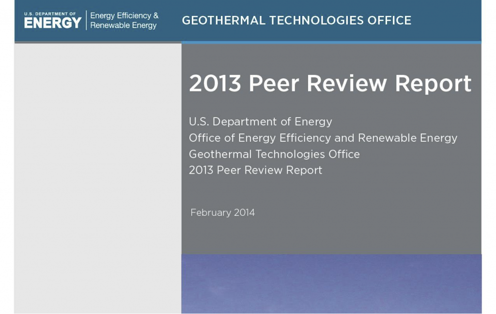 U.S. DOE publishes peer review report on geothermal activities ...