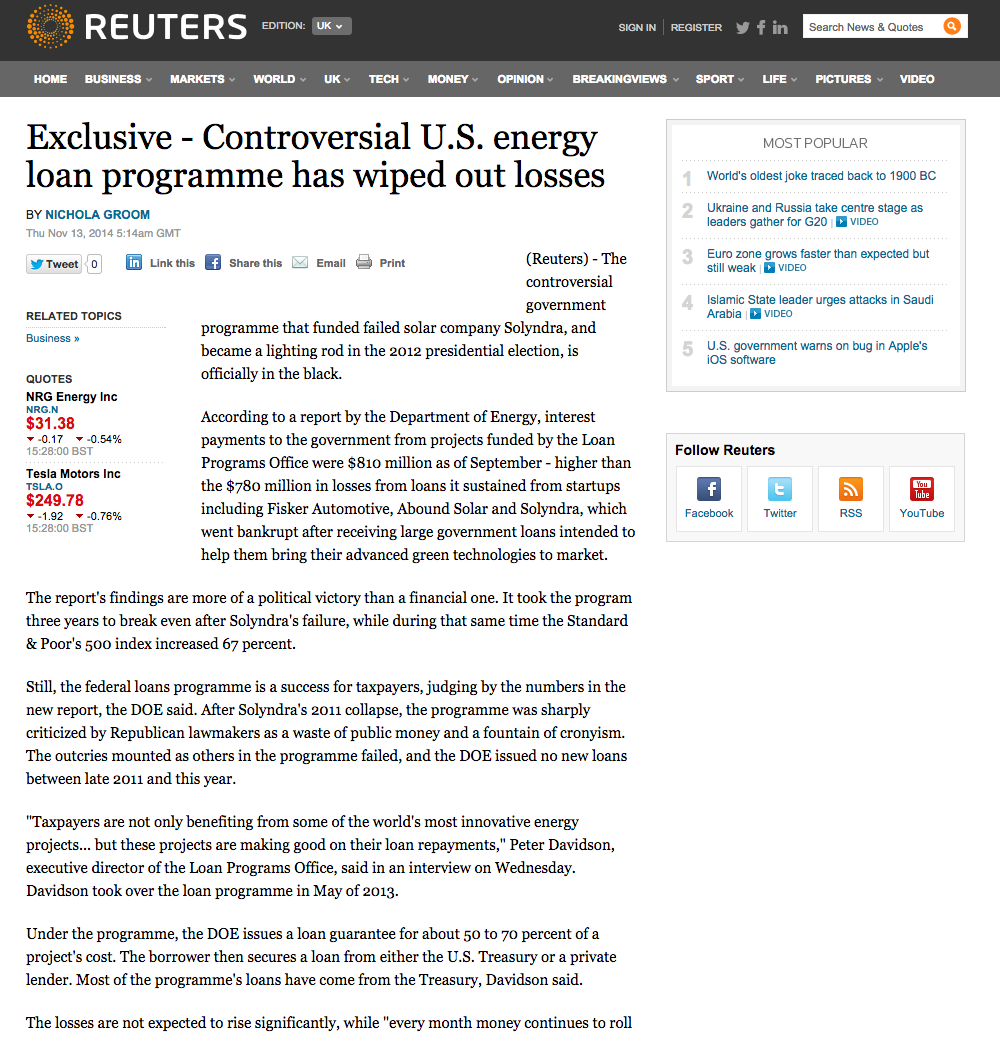 DOE loan guarantee program succeeds despite early controversy ...