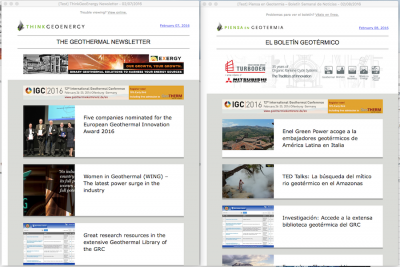 The new design for ThinkGeoEnergy & PiensaGeotermia's weekly newsletter | ThinkGeoEnergy ...
