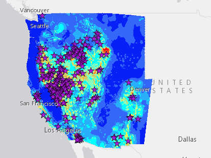 Great interactive map showing geothermal resources in the Western U.S ...