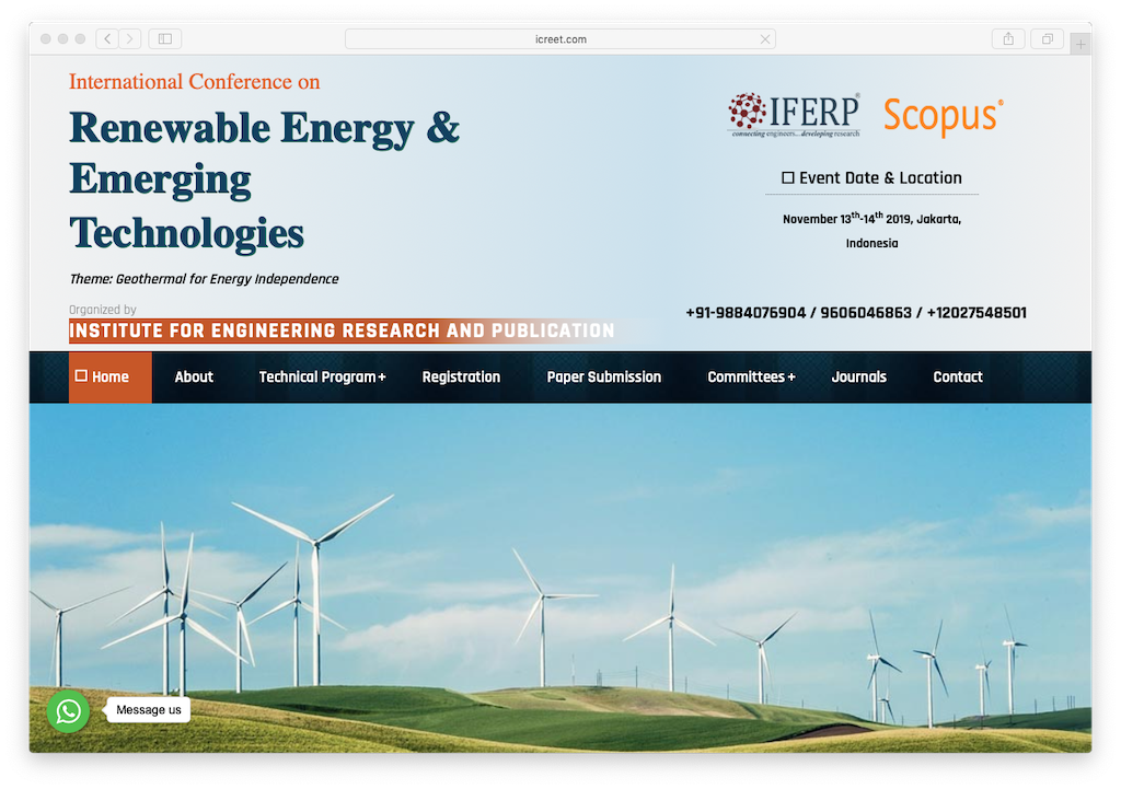 Int'l Conference on Renewable Energy & Emerging Technologies (ICREET ...