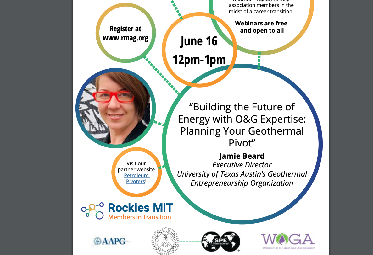 Webinar - Building the future of energy with O&G expertise, geothermal ...