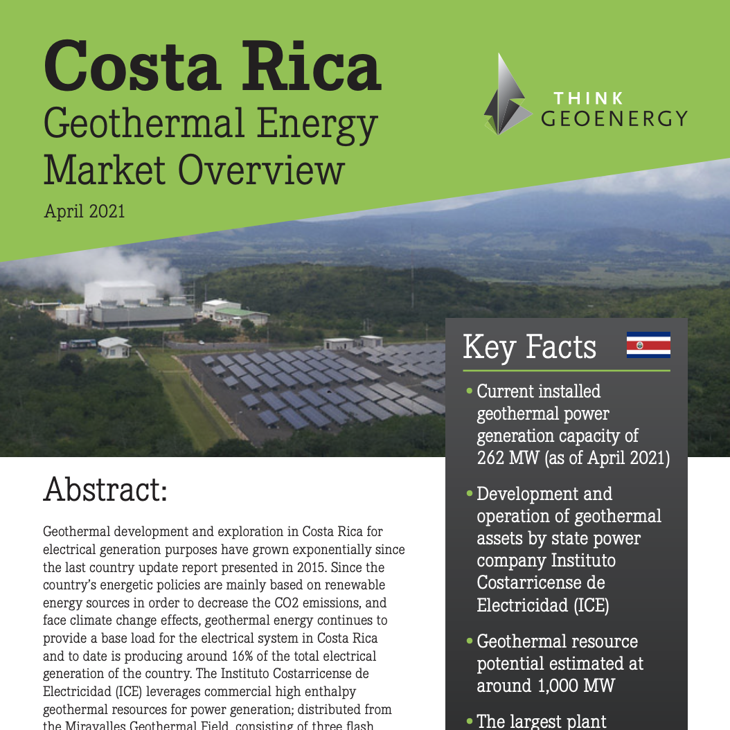 Costa Rica | ThinkGeoEnergy - Geothermal News & Insights