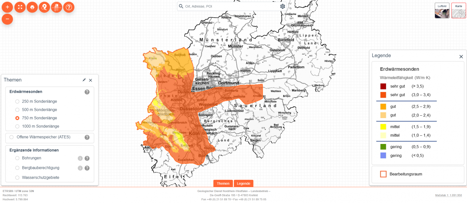 NRW, Germany updates online portal for medium to deep geothermal energy