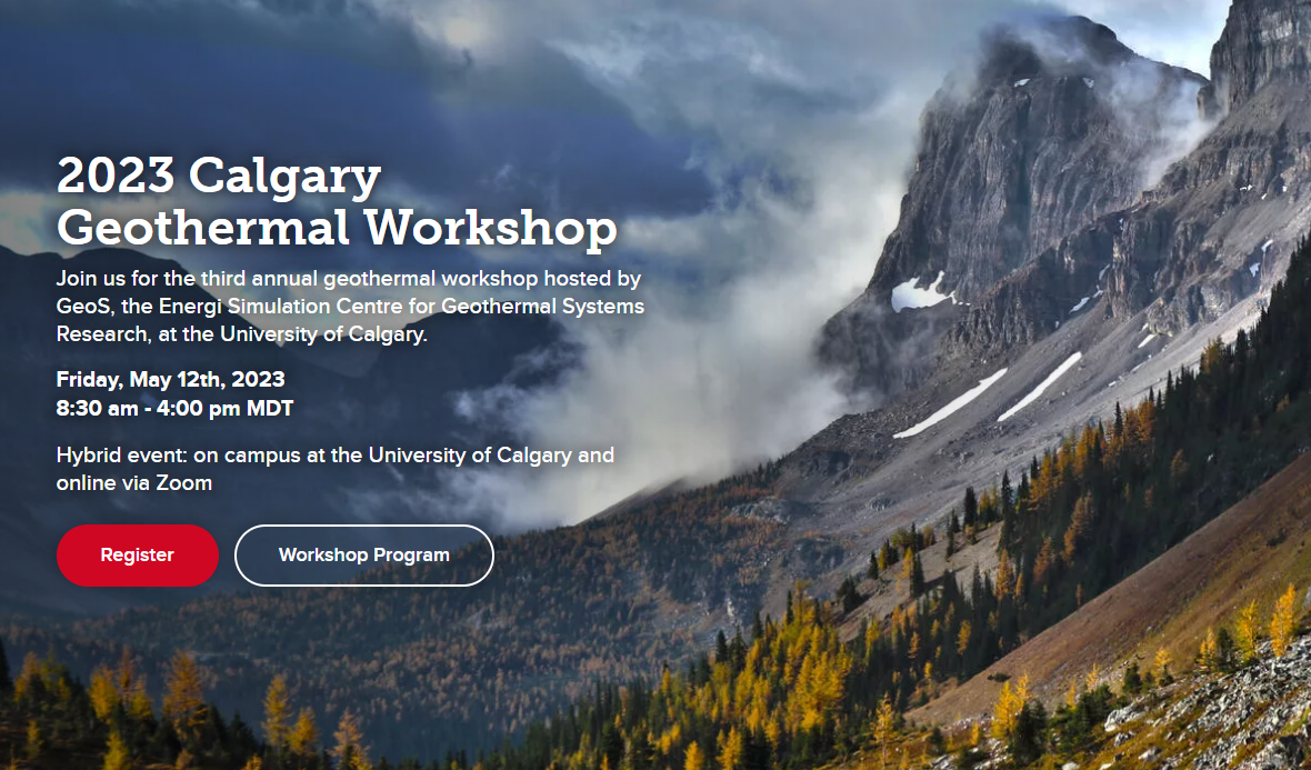 2023 Calgary Geothermal Workshop – 12 May 2023, University of Calgary