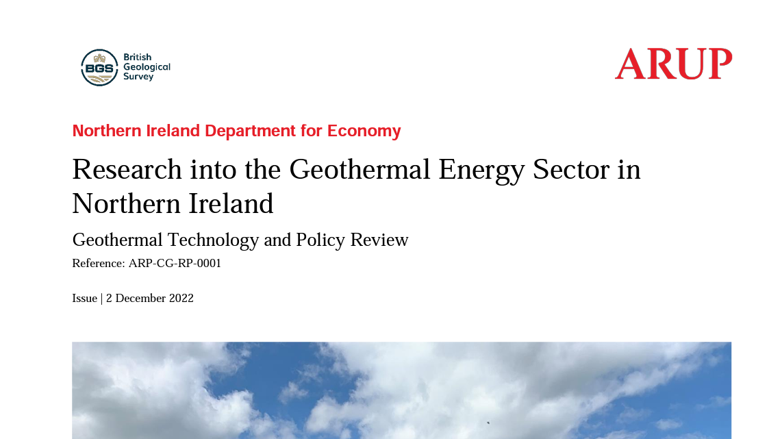Northern Ireland report reviews existing geothermal technologies and ...