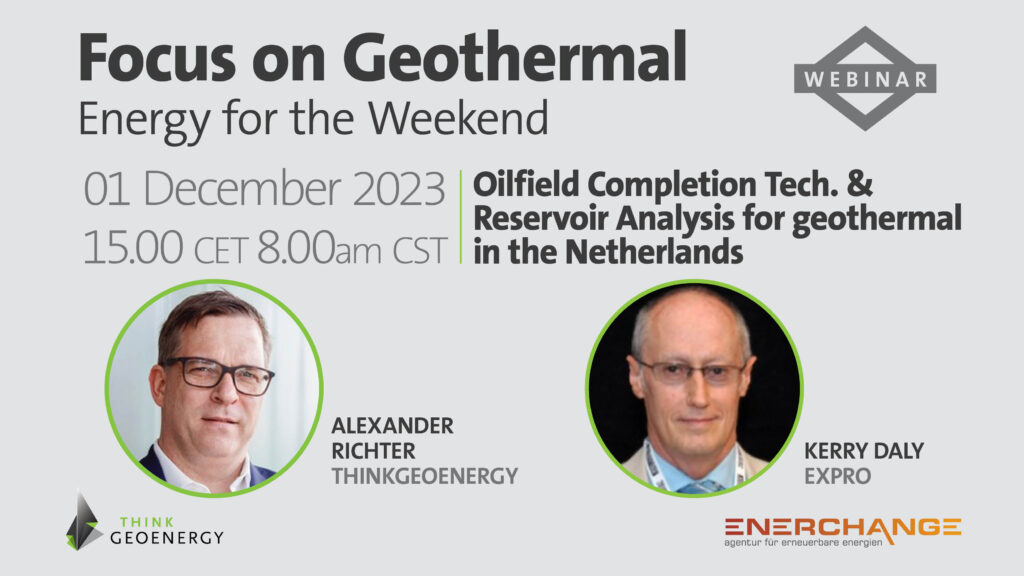 Webinar – Oilfield completion tech for geothermal in Netherlands, 1 ...