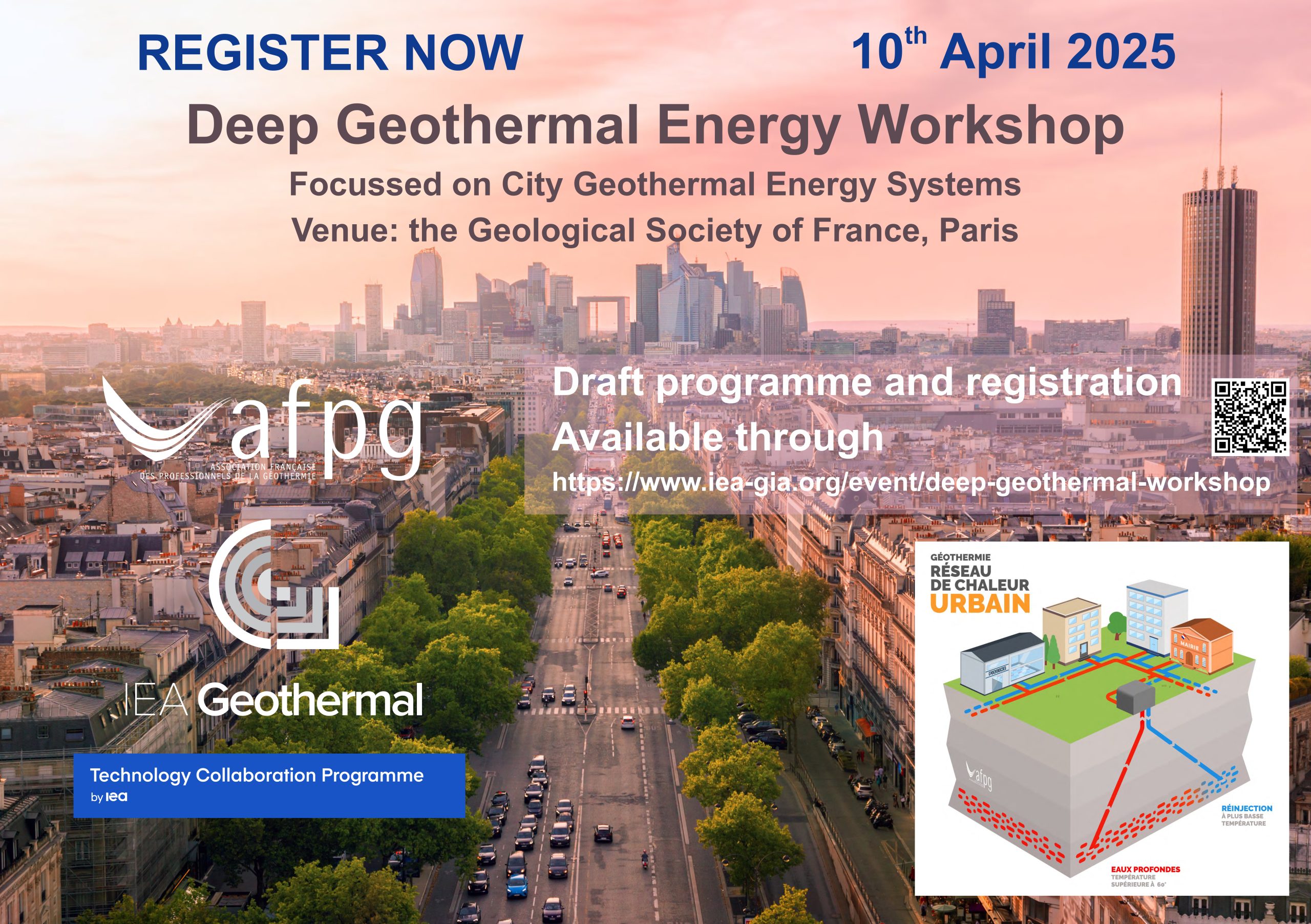 Registration Open – Deep Geothermal Workshop, 10 April 2025, Paris, France
