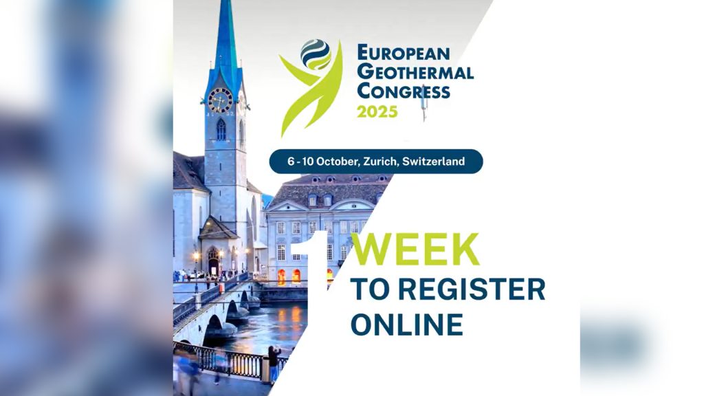One week left – Register for the European Geothermal Congress 2025 now!