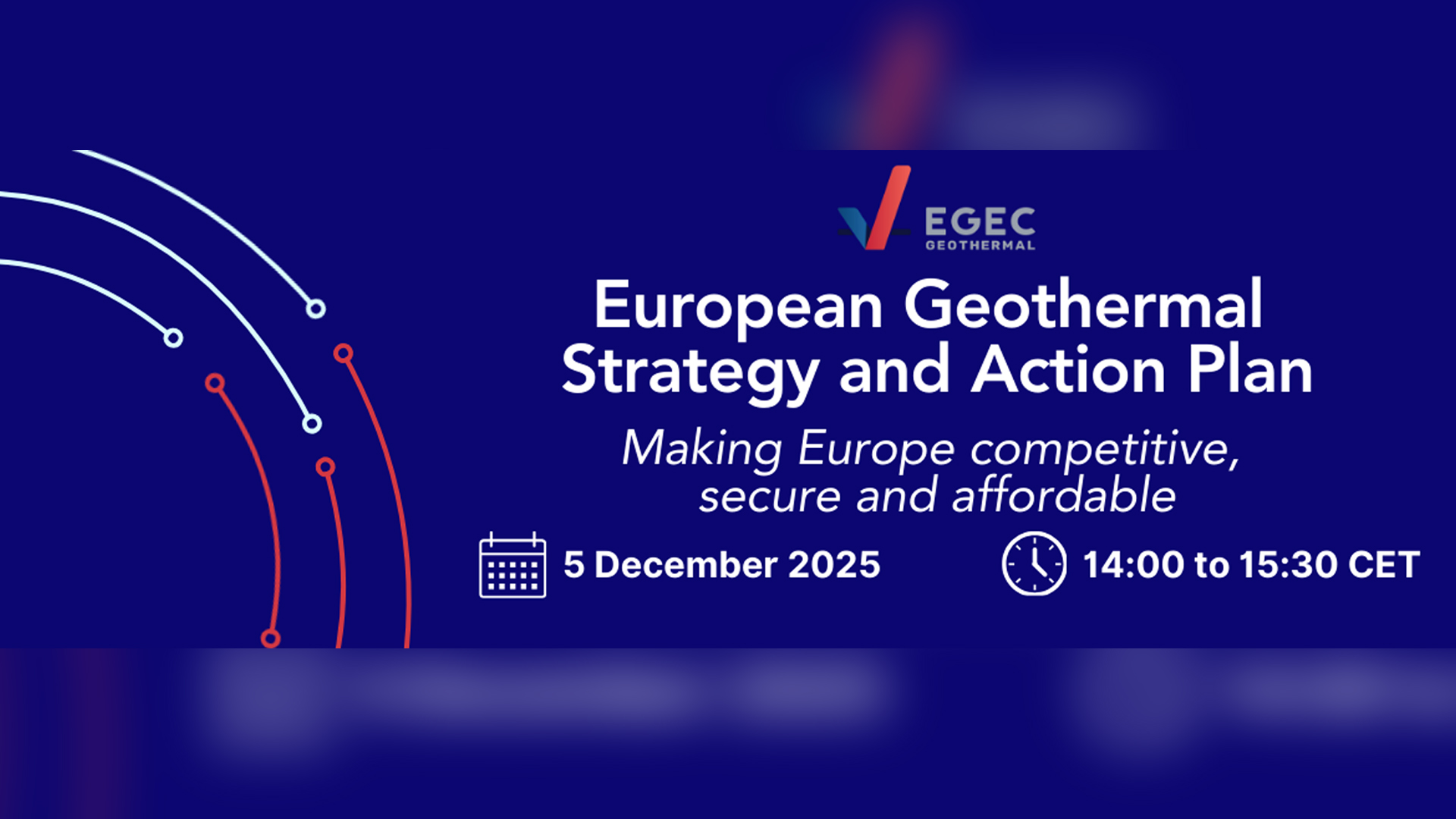Webinar – European Geothermal Strategy and Action Plan, 5 December 2025